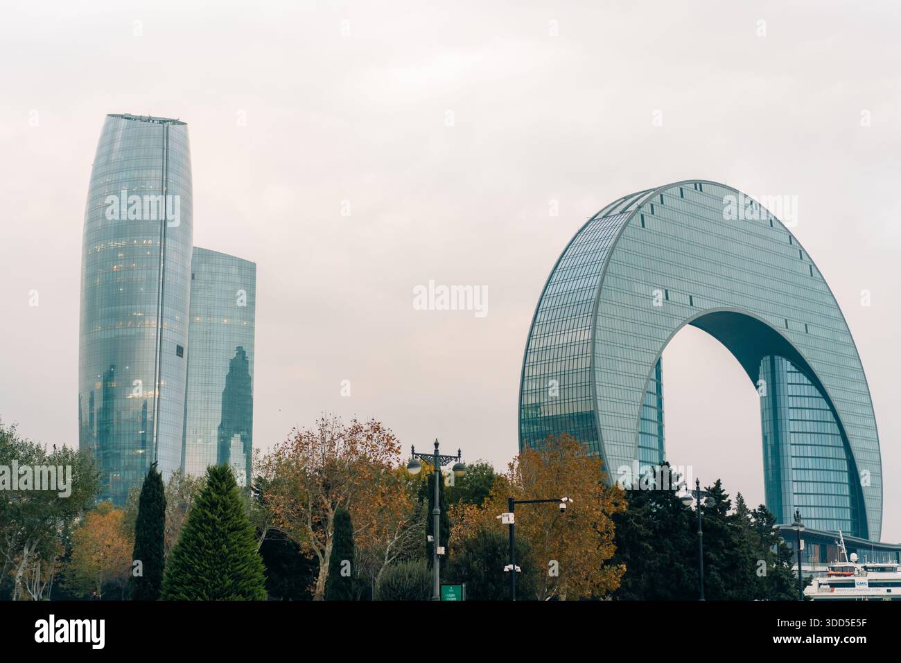 Baku, AZERBAIJAN - OCT 1 2025 The Crescent Development Project, a ...