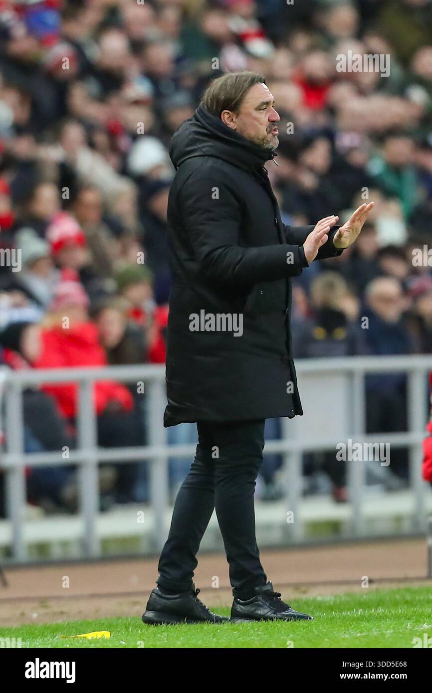 Daniel Farke Manager Of Leeds United during the Sunderland v Leeds ...