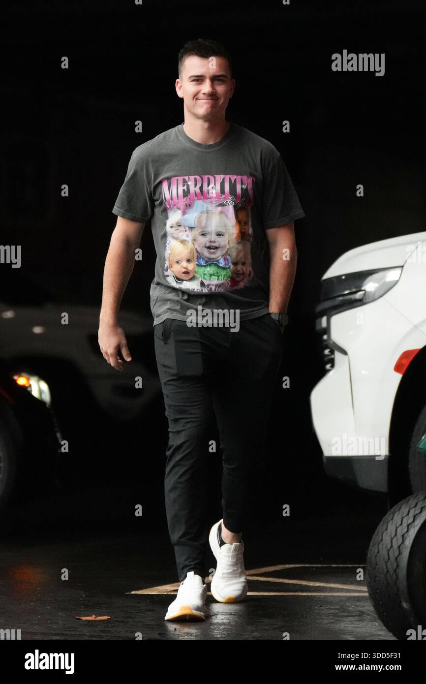 Cincinnati Bengals kicker Evan McPherson arrives before an NFL football ...