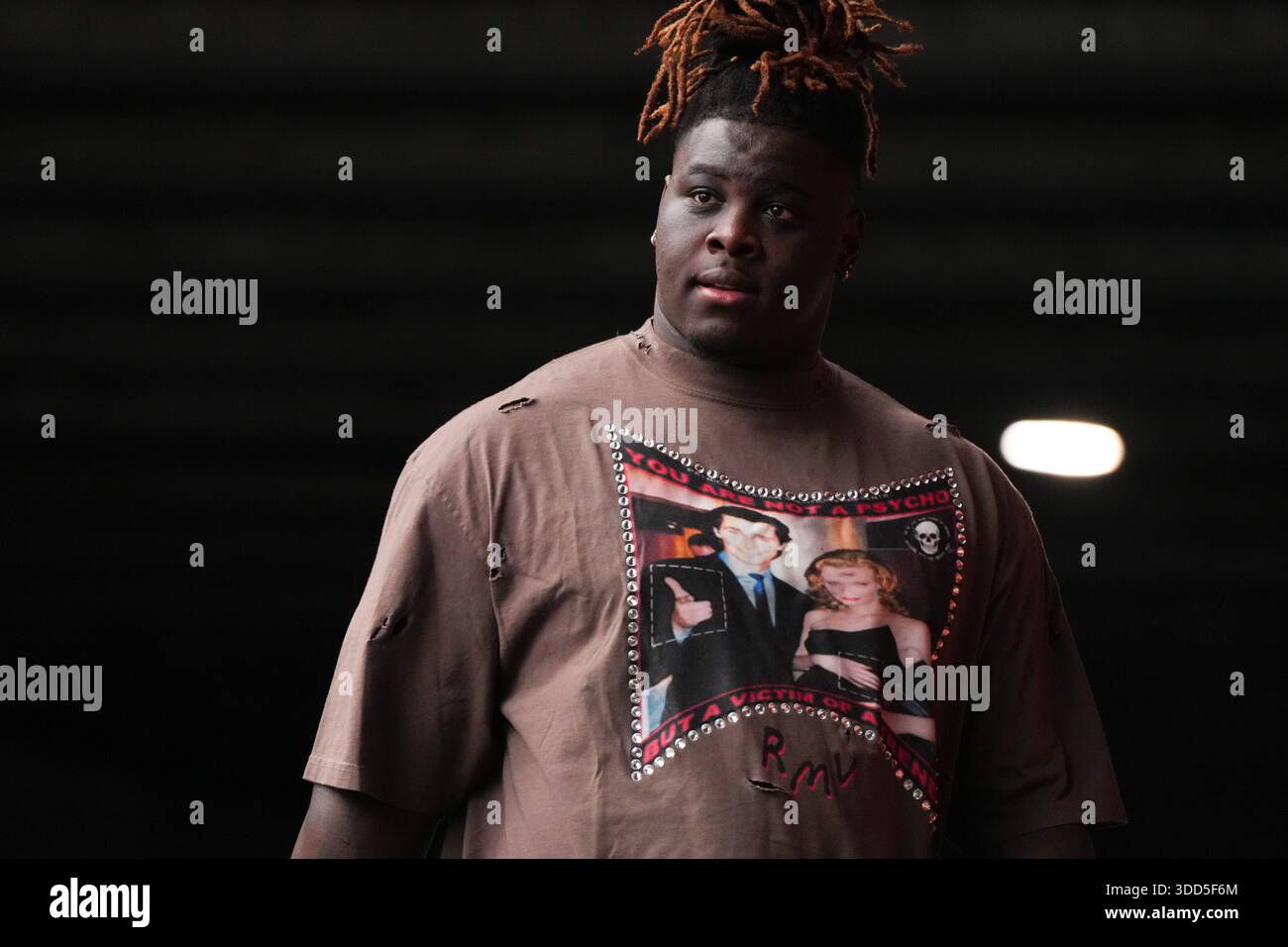 Cincinnati Bengals offensive tackle Amarius Mims arrives before an NFL ...