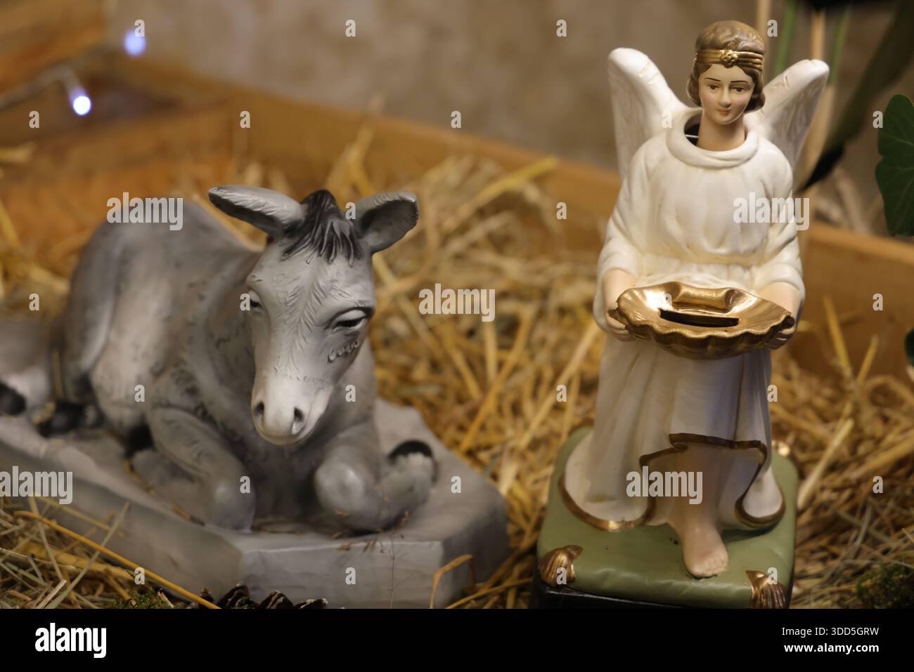 Nouvelle-Aquitaine, France. December 27, 2025. Nativity scene and ...