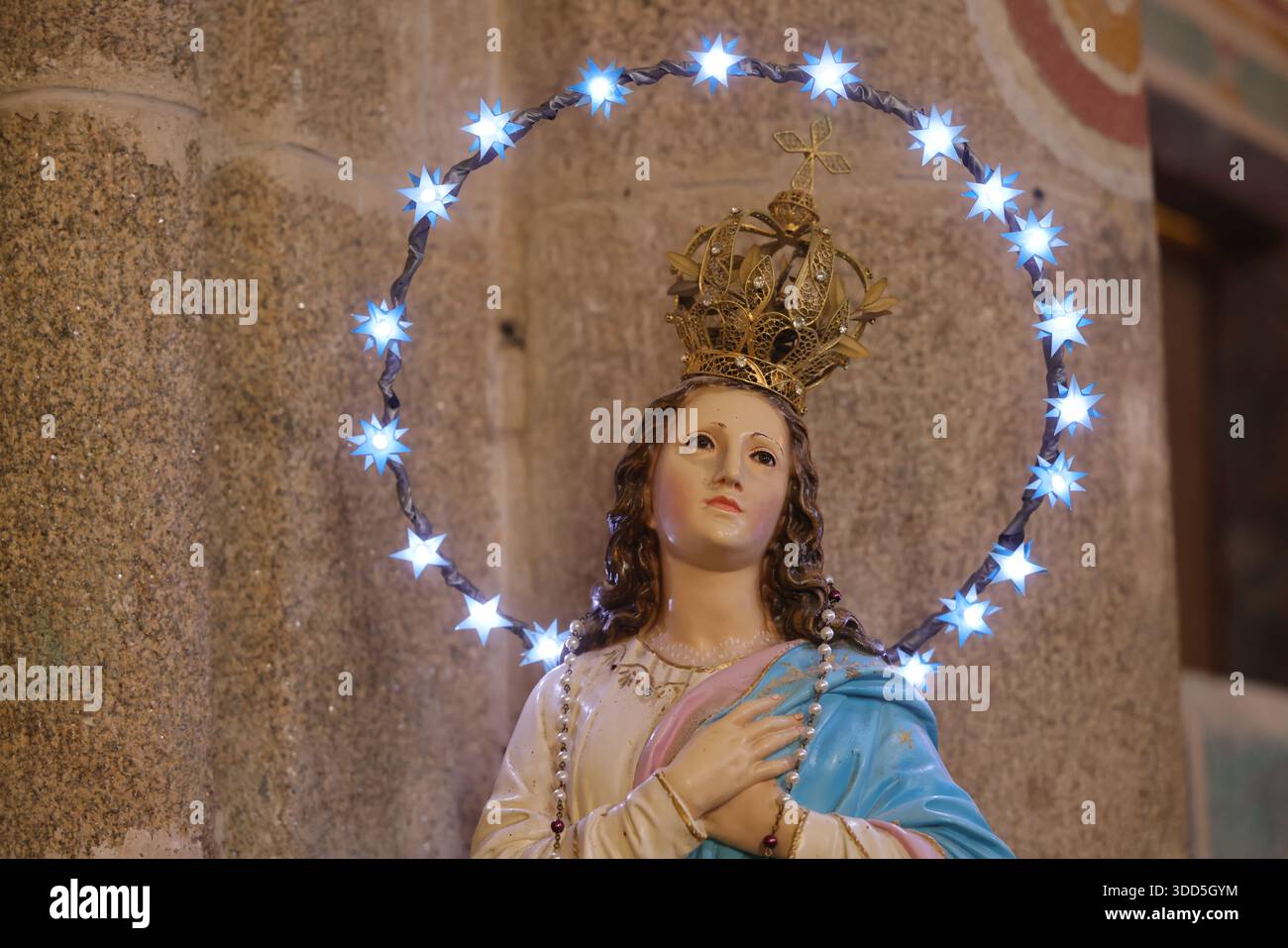 Nouvelle-Aquitaine, France. December 27, 2025. Nativity scene and ...