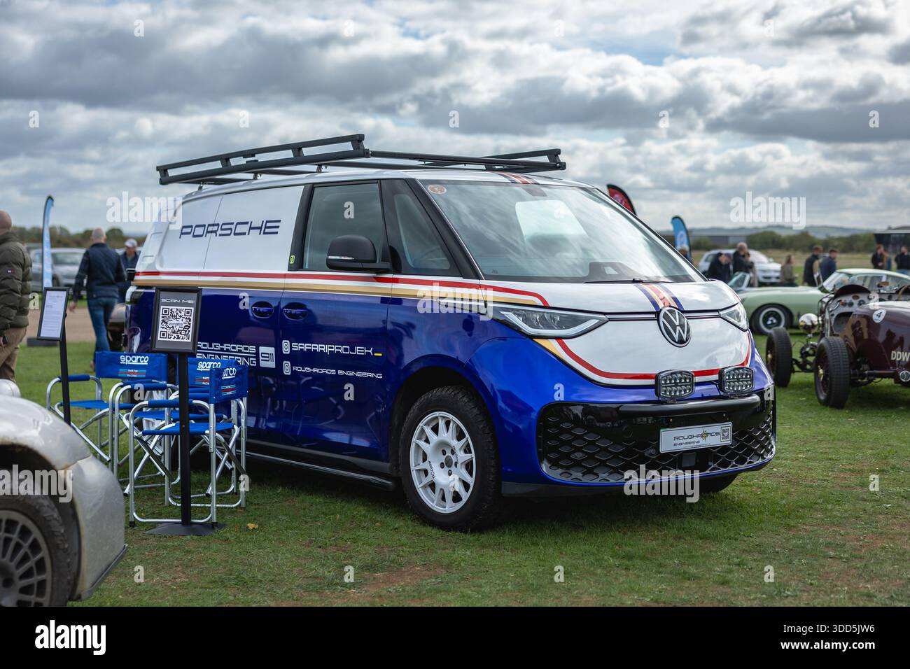Custom-wrapped Volkswagen ID. Buzz, on display at the Bicester Motion ...