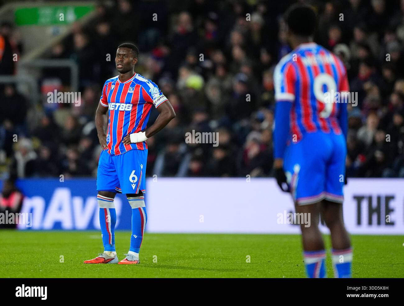Crystal Palace's Marc Guehi appears dejected during the Premier League ...