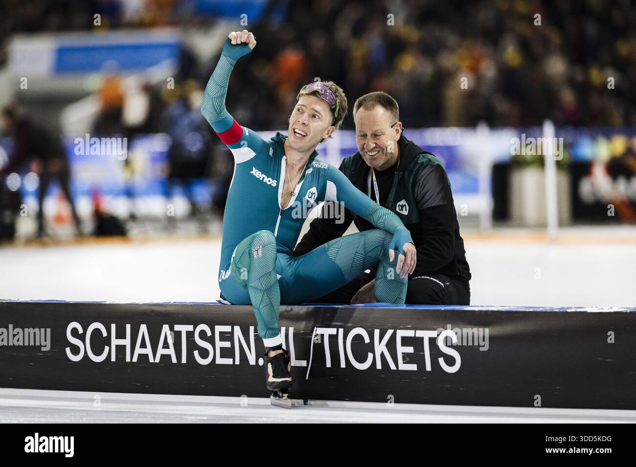 HEERENVEEN - Jorrit Bergsma after the men's 10,000m on the third day of ...