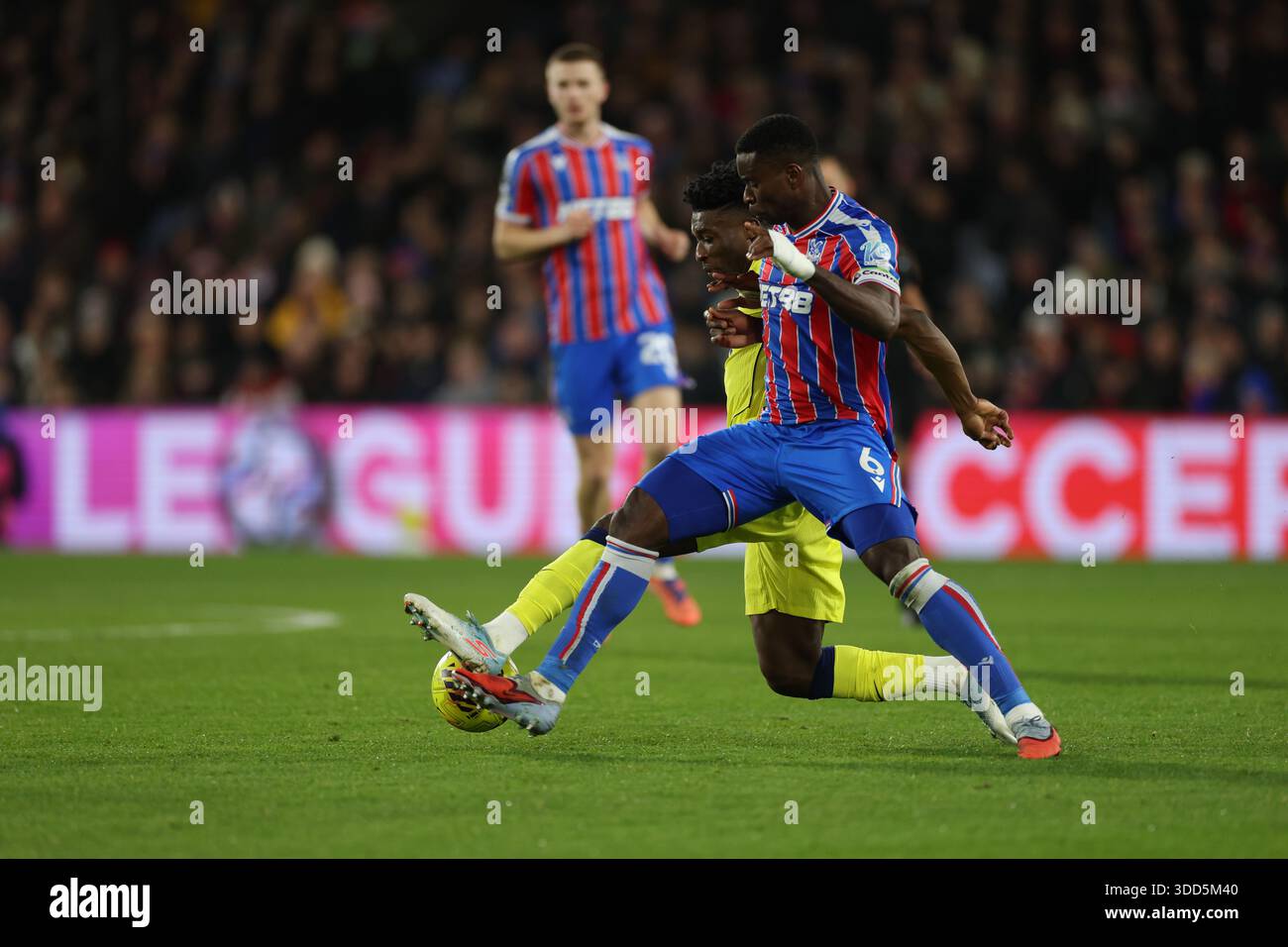 Crystal Palace's Marc Guehi, right, and Tottenham's Mohammed Kudus ...