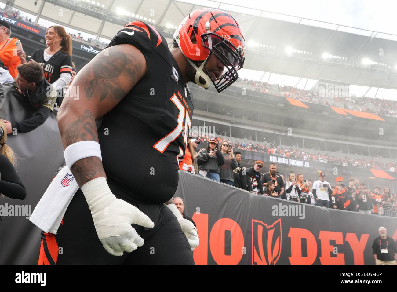 before an NFL football game Sunday, Dec. 28, 2025, in Cincinnati. (AP ...