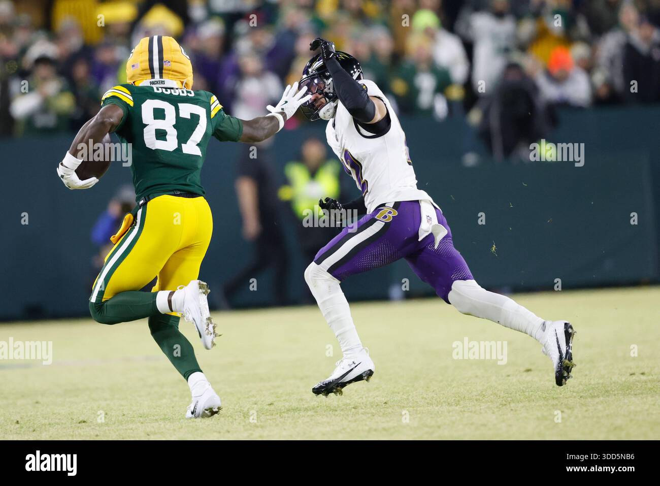 Green Bay Packers wide receiver Romeo Doubs (87) runs during an NFL ...