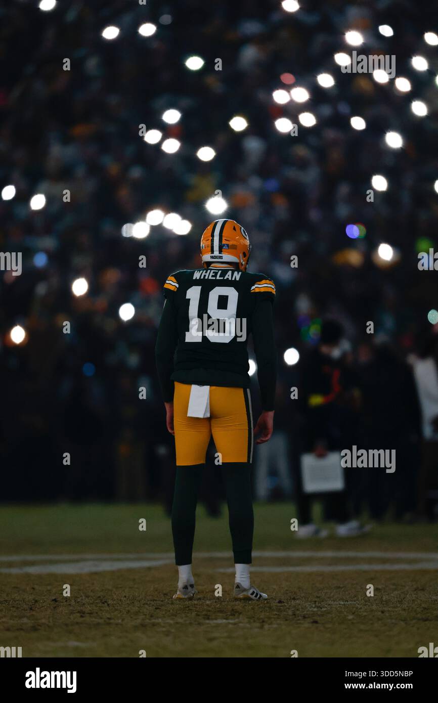 Green Bay Packers punter Daniel Whelan (19) before an NFL game against ...