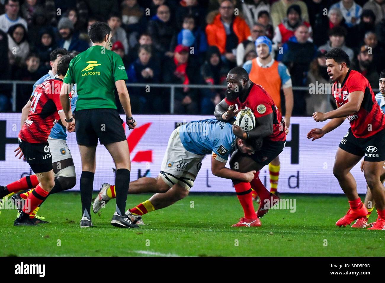 Dany PRISO of Toulon during the Top 14 match between Toulon and ...