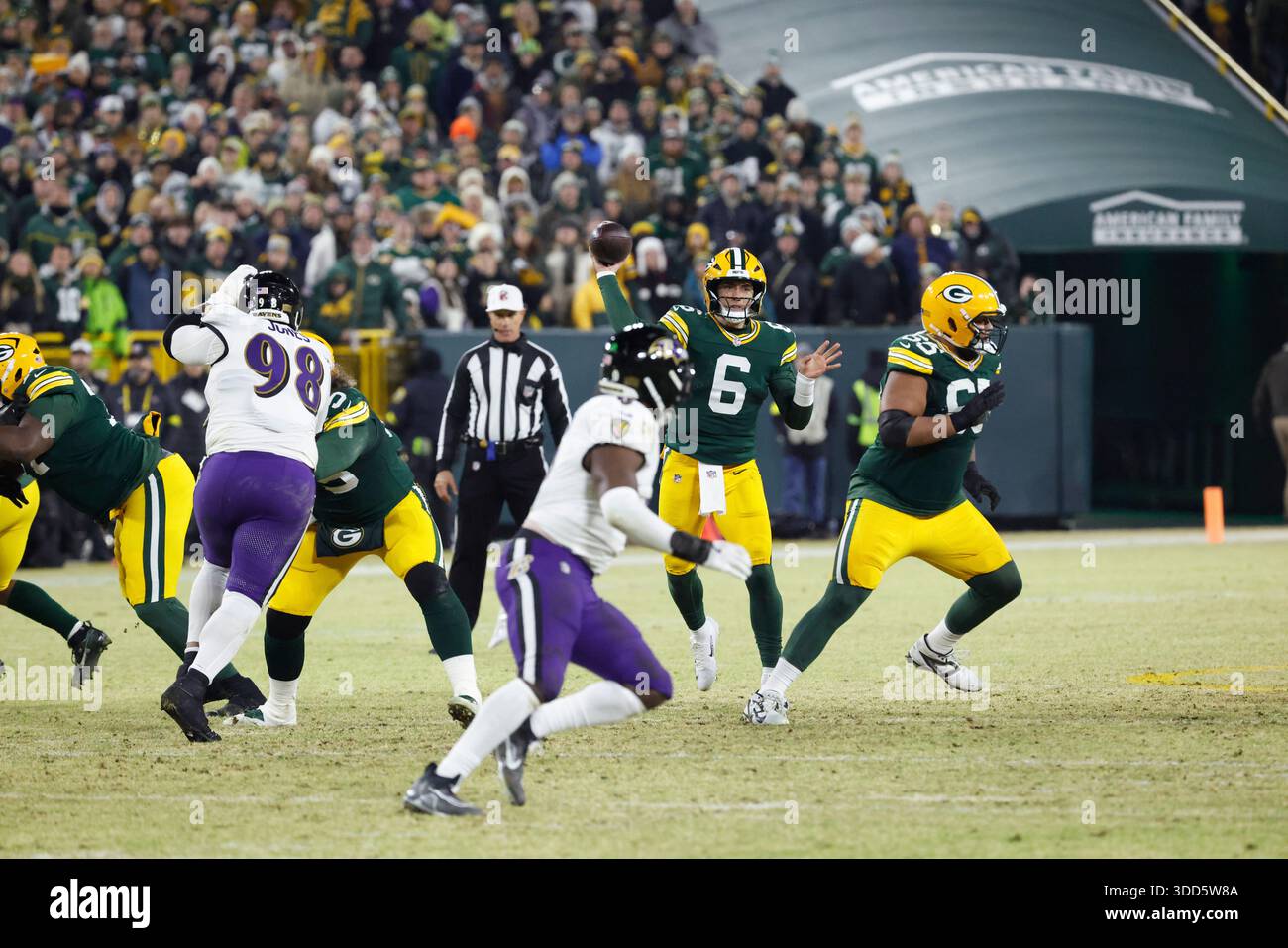 Green Bay Packers quarterback Clayton Tune (6) during an NFL football ...
