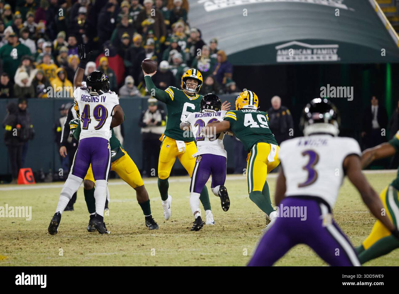 Green Bay Packers quarterback Clayton Tune (6) during an NFL football ...