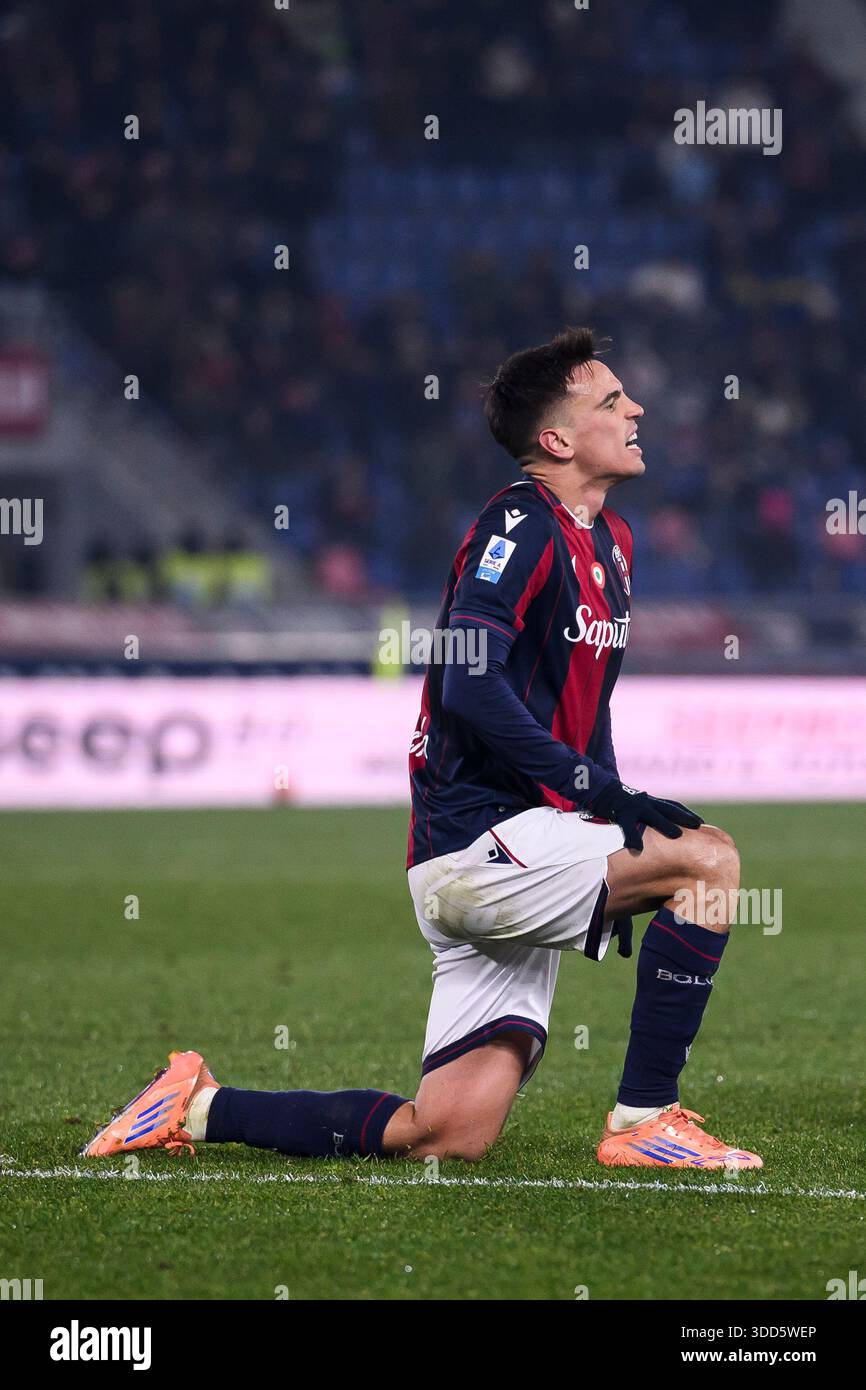 Nikola Moro of Bologna FC looks dejected during the Serie A football ...