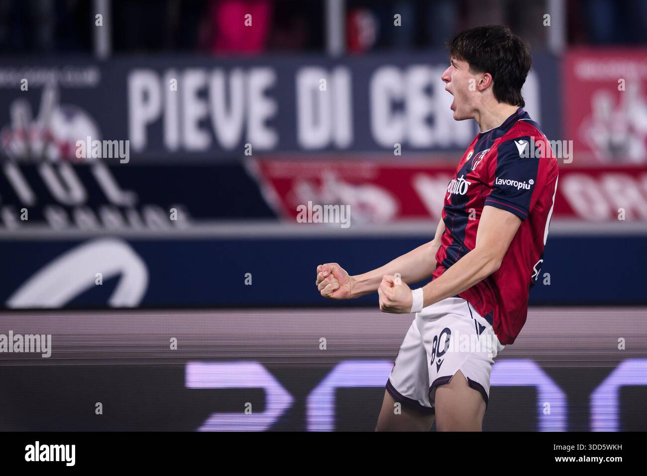 Giovanni Fabbian of Bologna FC celebrates after scoring the opening ...