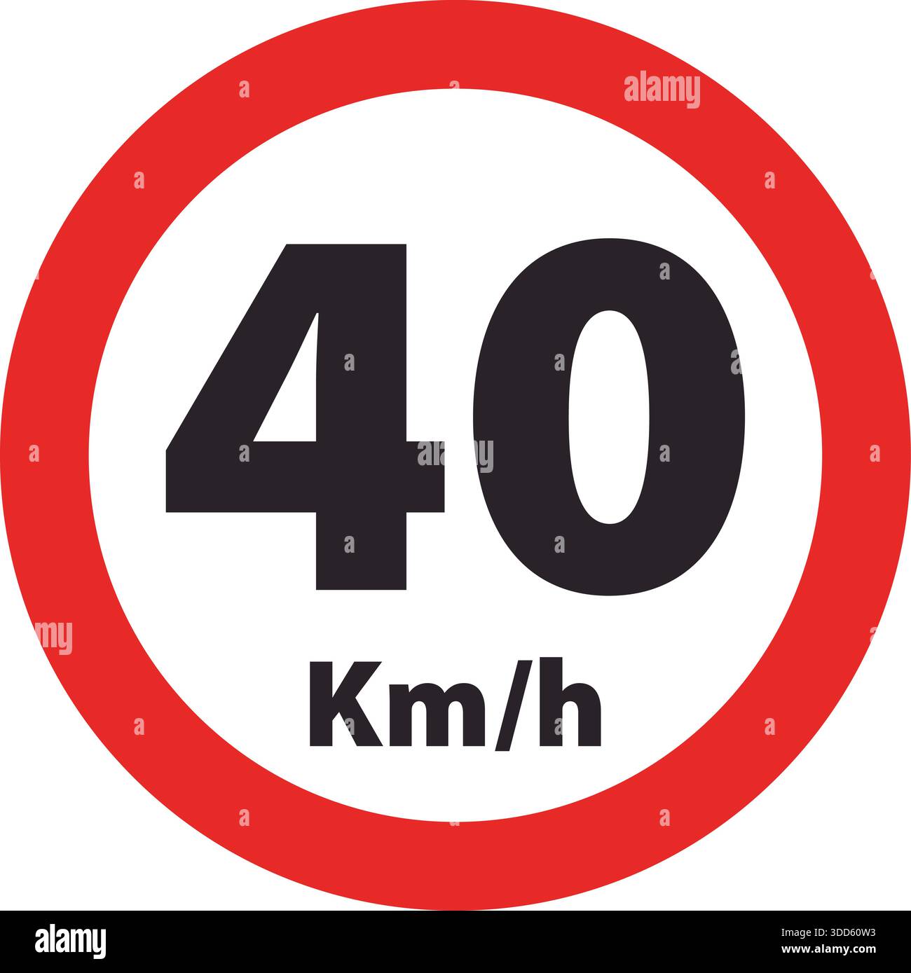 Traffic sign indicating controlled vehicle speed limit Stock Vector ...