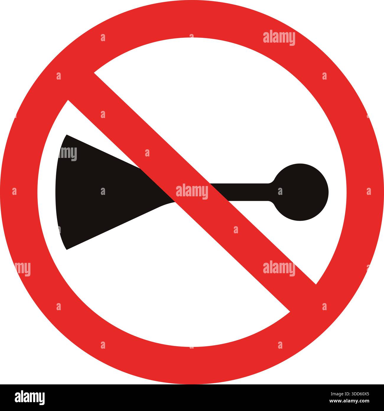 Traffic sign indicating prohibition of vehicle horn use Stock Vector ...