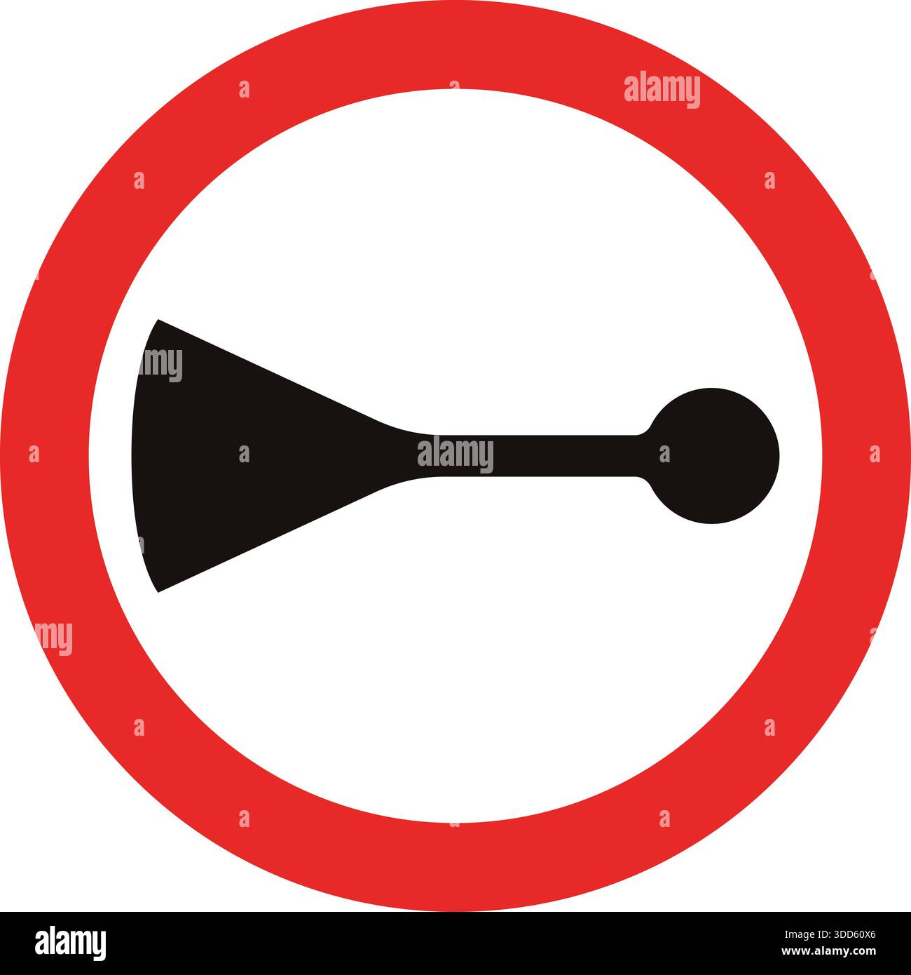 Traffic sign indicating permission for vehicle horn use Stock Vector ...