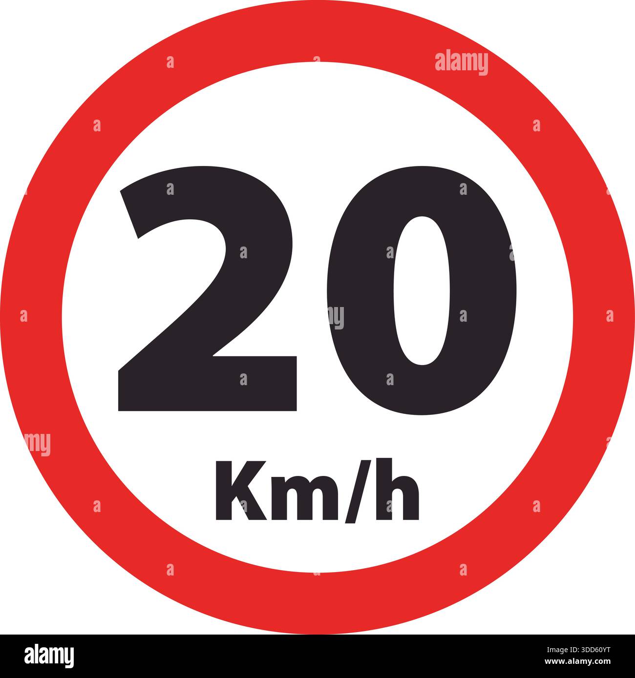 Speed restriction zone Stock Vector Images - Alamy