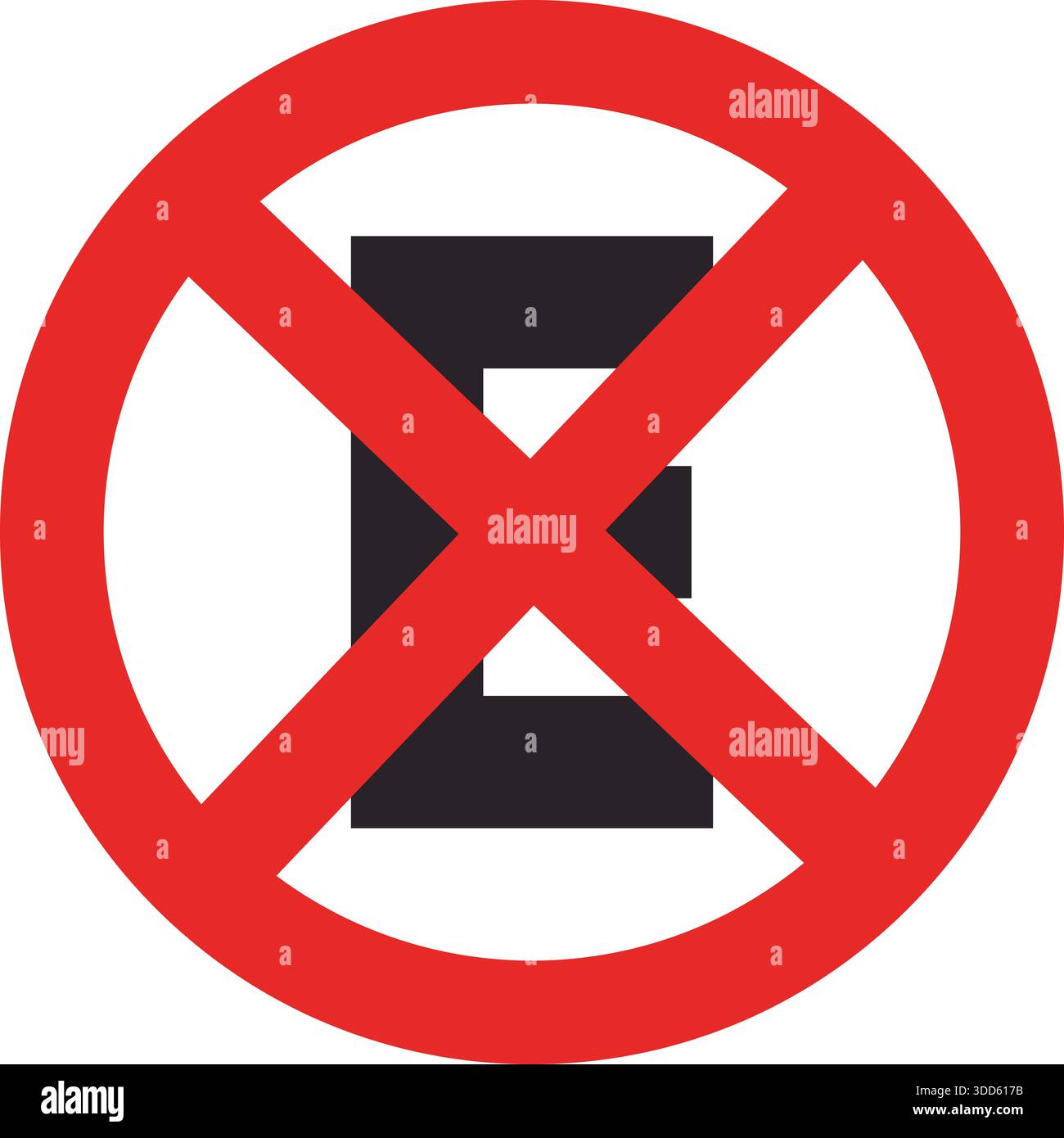 Traffic sign indicating prohibition of parking and stopping Stock ...