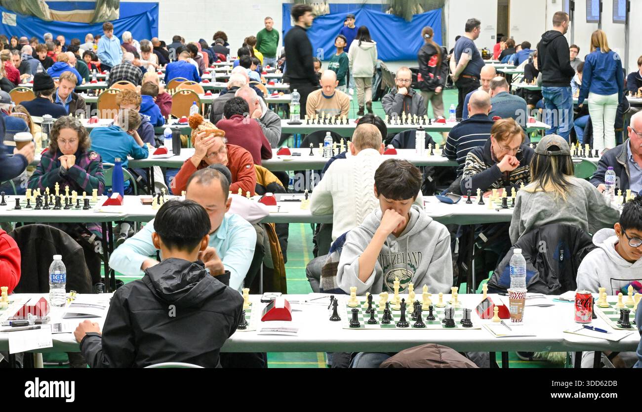 Hastings, UK, 28 December 2025. Players during the 99th Hastings ...
