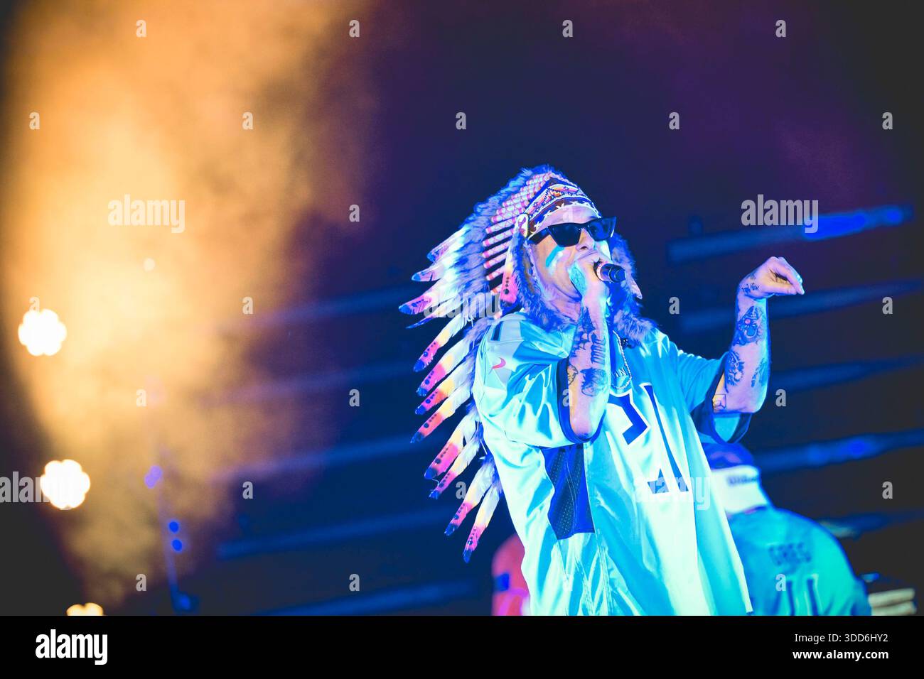 Italian rapper Clemente Maccaro better known as Clementino performs ...