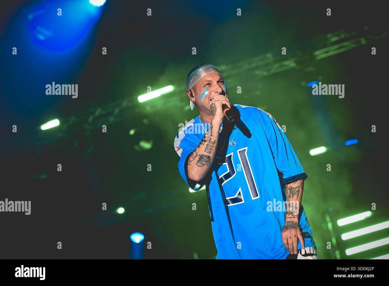 Italian rapper Clemente Maccaro better known as Clementino performs ...