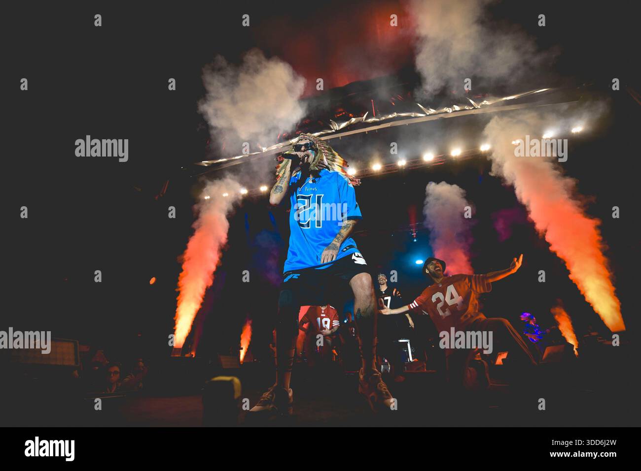 Italian rapper Clemente Maccaro better known as Clementino performs ...