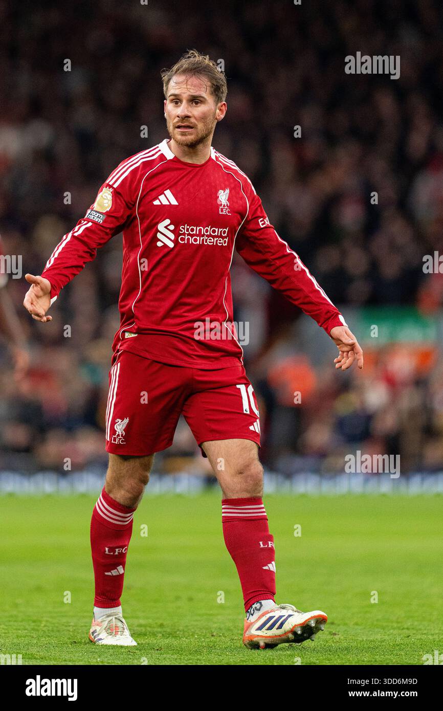 Alexis Mac Allister of Liverpool is seen during the Premier League ...