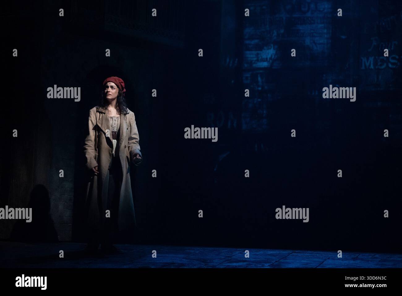 Actors during the presentation of the musical "Los Miserables" at the ...