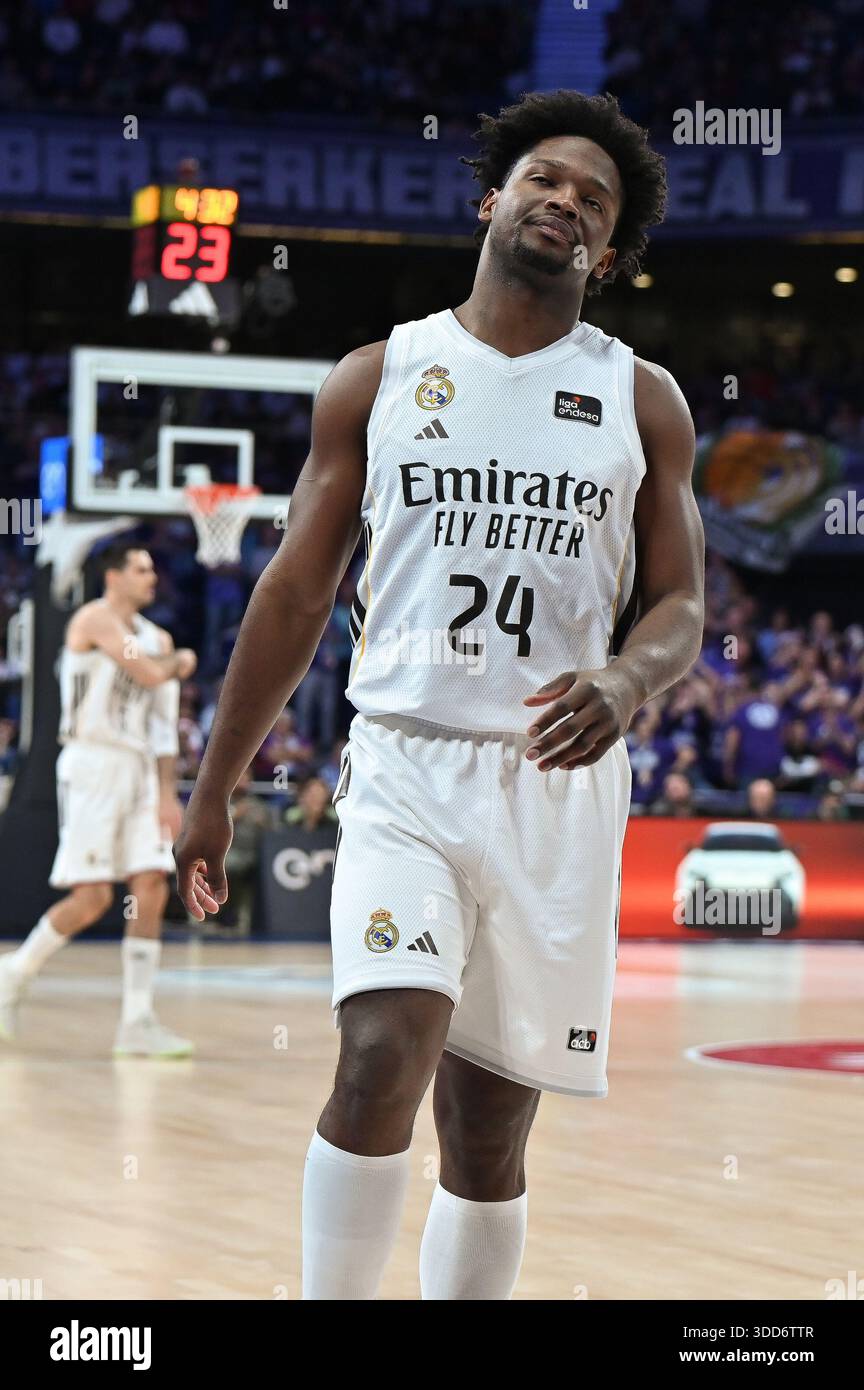 Andres Feliz of Real Madrid seen in action during the Liga ACB ...