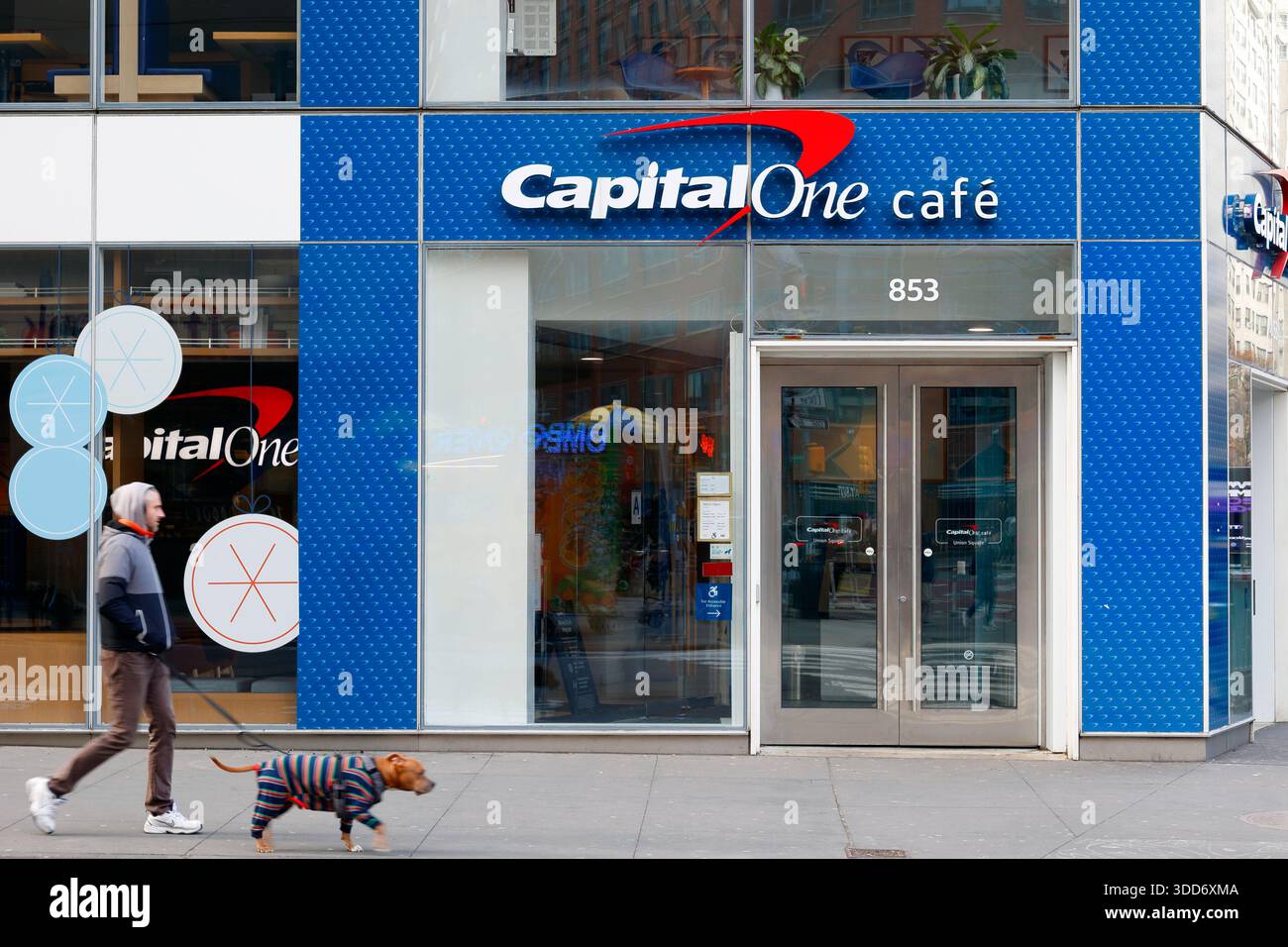 Capital One Cafe, 853 Broadway, New York, NYC storefront of a bank ...
