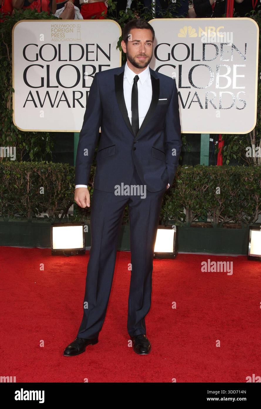 15 January 2012 - Hollywood, California - Zachary Levi. 69th Annual ...