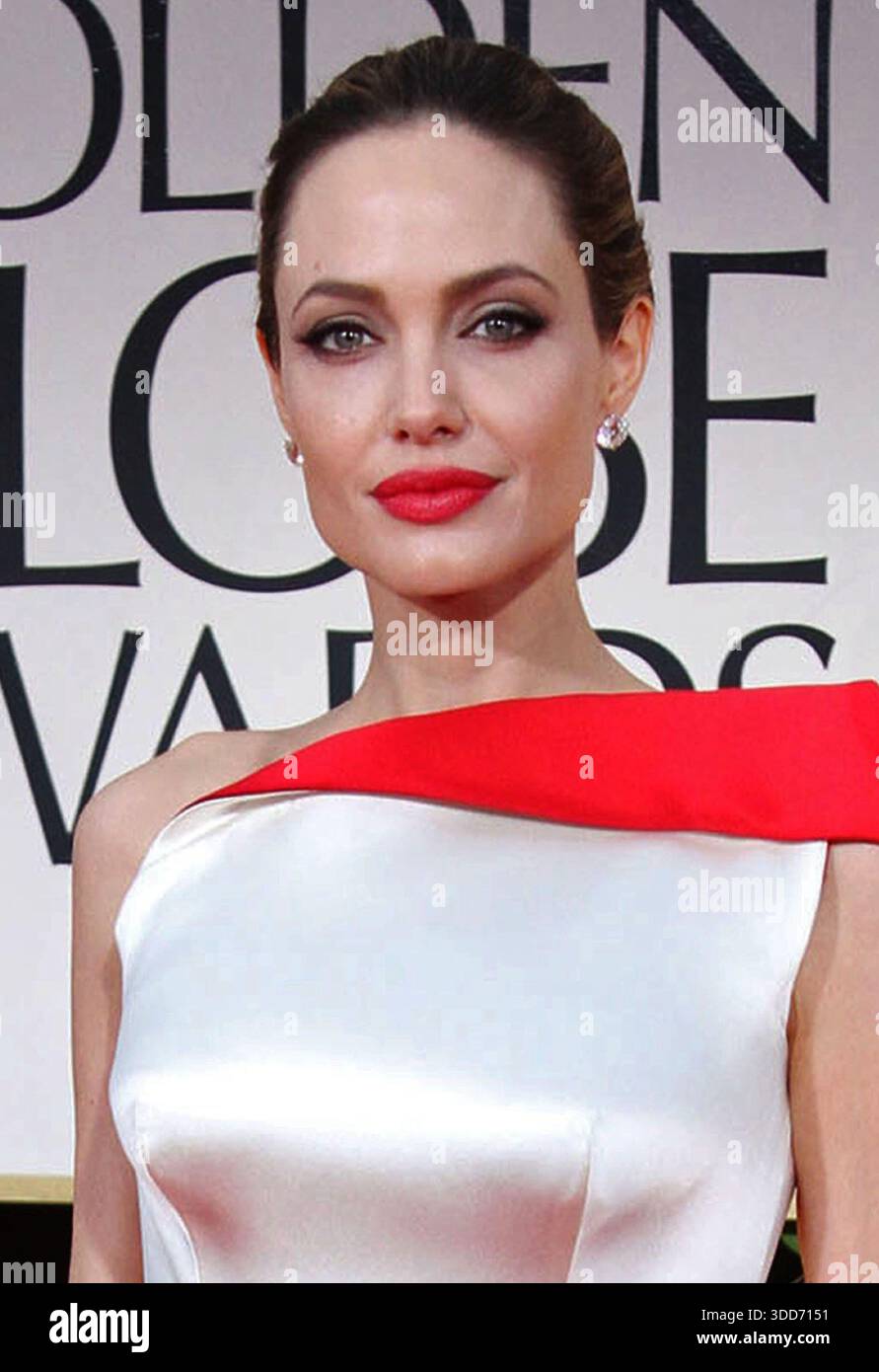 15 January 2012 - Hollywood, California - Angelina Jolie. 69th Annual ...