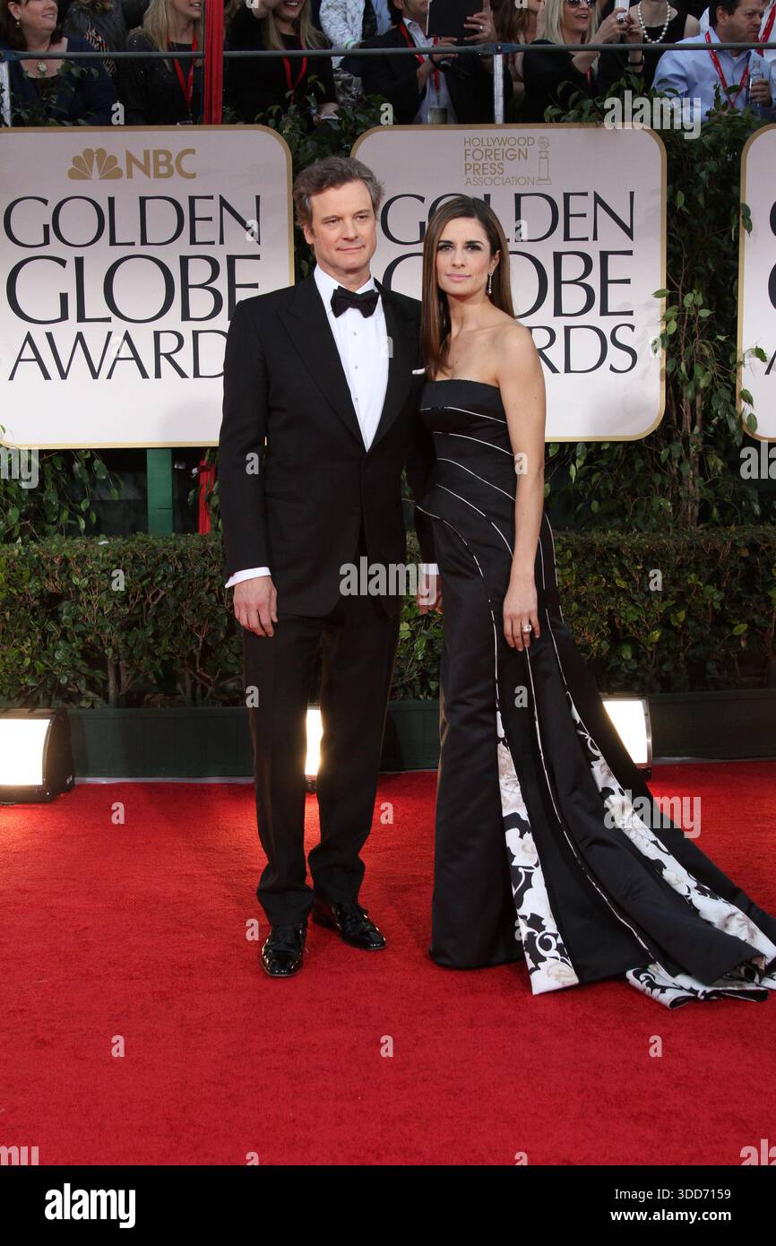 15 January 2012 - Hollywood, California - Colin Firth and Livia ...