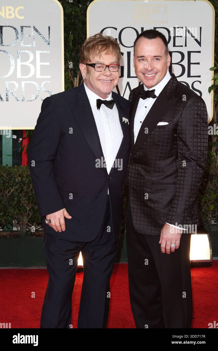 15 January 2012 - Hollywood, California - Sir Elton John and David ...