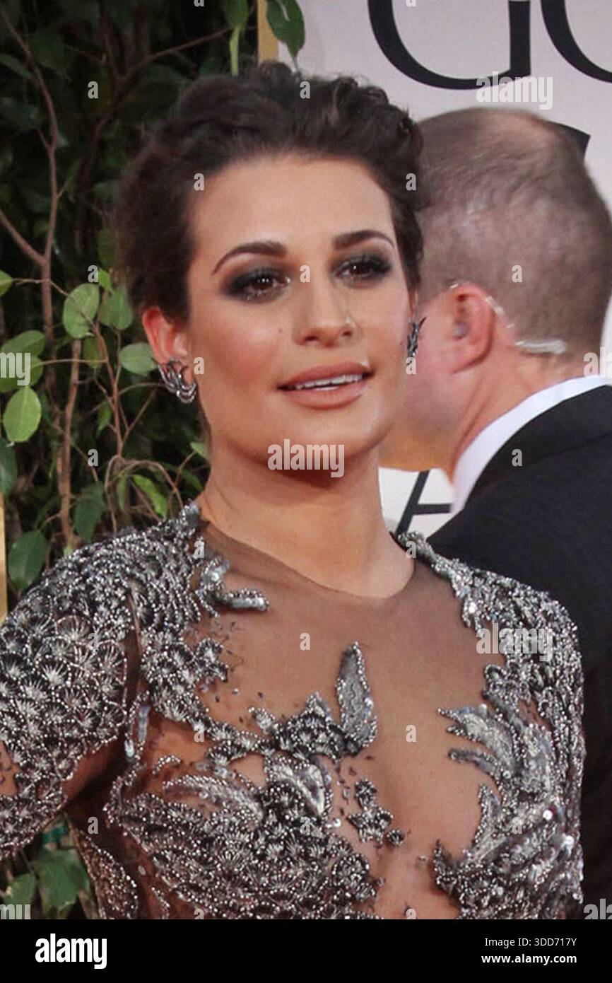 15 January 2012 - Hollywood, California - Lea Michele. 69th Annual ...