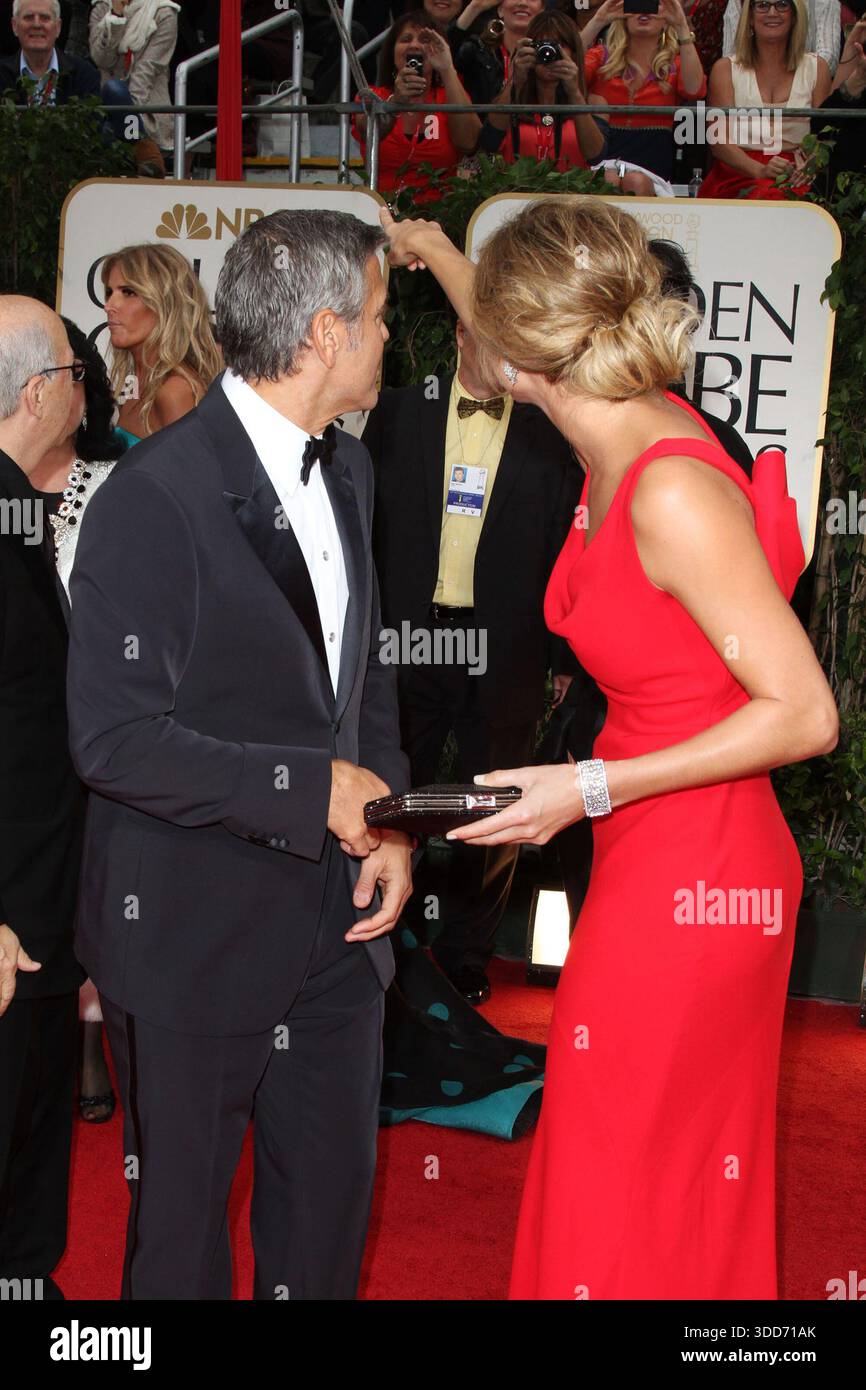 15 January 2012 - Hollywood, California - George Clooney & Stacy ...