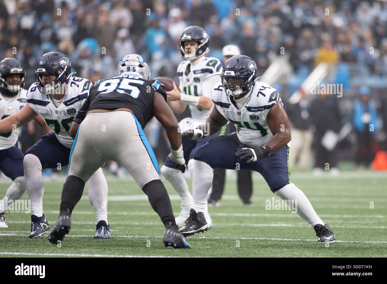 Seattle Seahawks guard Josh Jones (74) sets up a block at Bank of ...