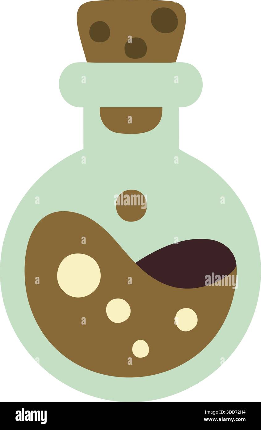 Round chemical bottle illustration Stock Vector Images - Alamy