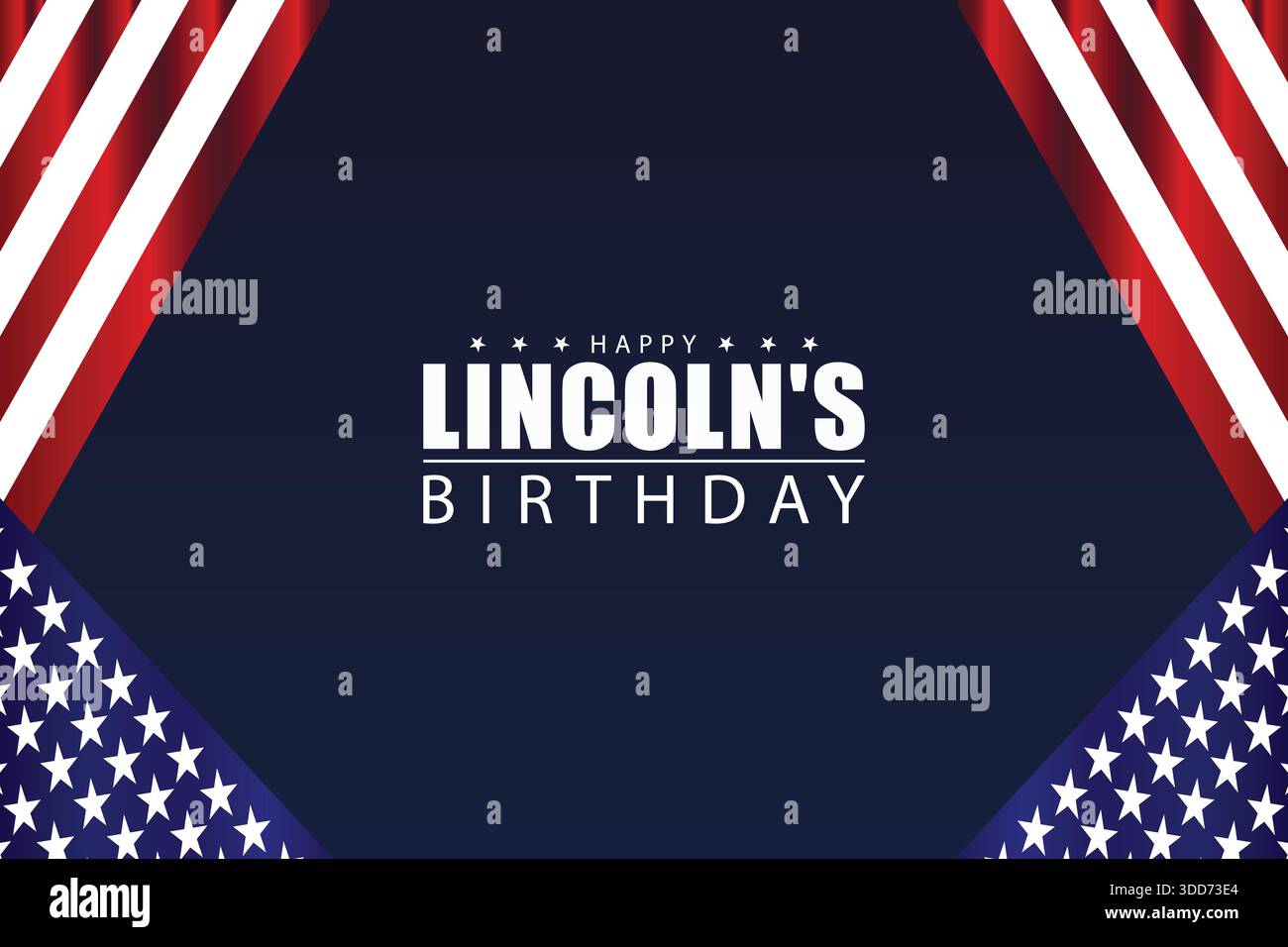 Celebrating Our 16th President Lincolns Birthday on February 12 Stock ...