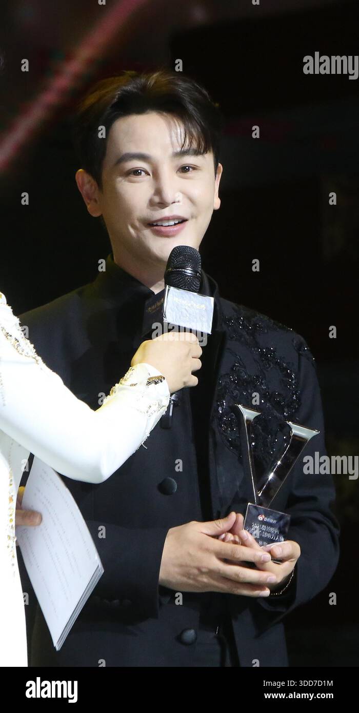 Chinese actor and singer Sun Jian attends an activity in Xi'an City ...