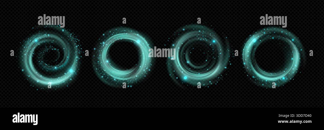 Magical wind effects with swirl patterns, vortex shapes and sparkle ...
