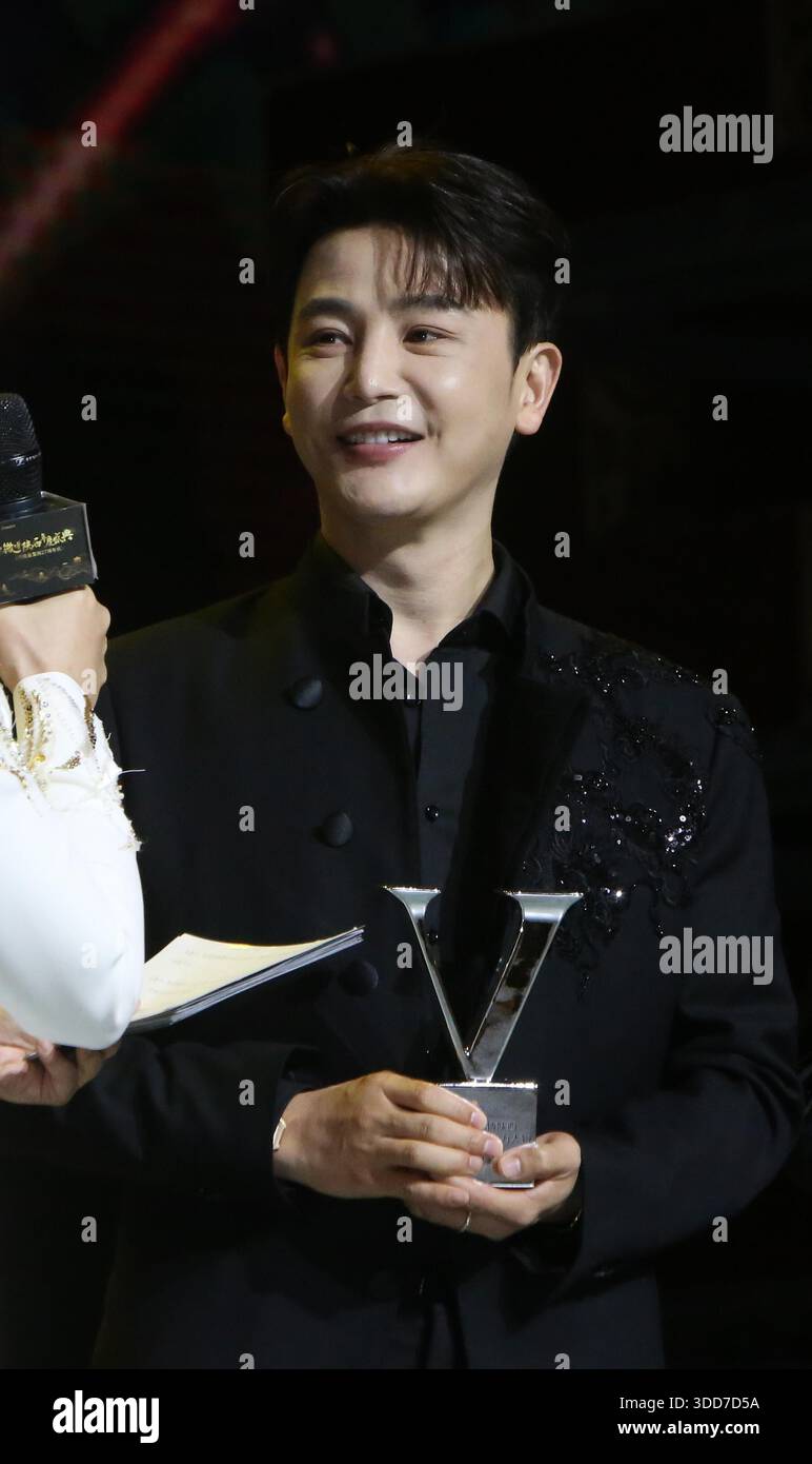 Chinese actor and singer Sun Jian attends an activity in Xi'an City ...