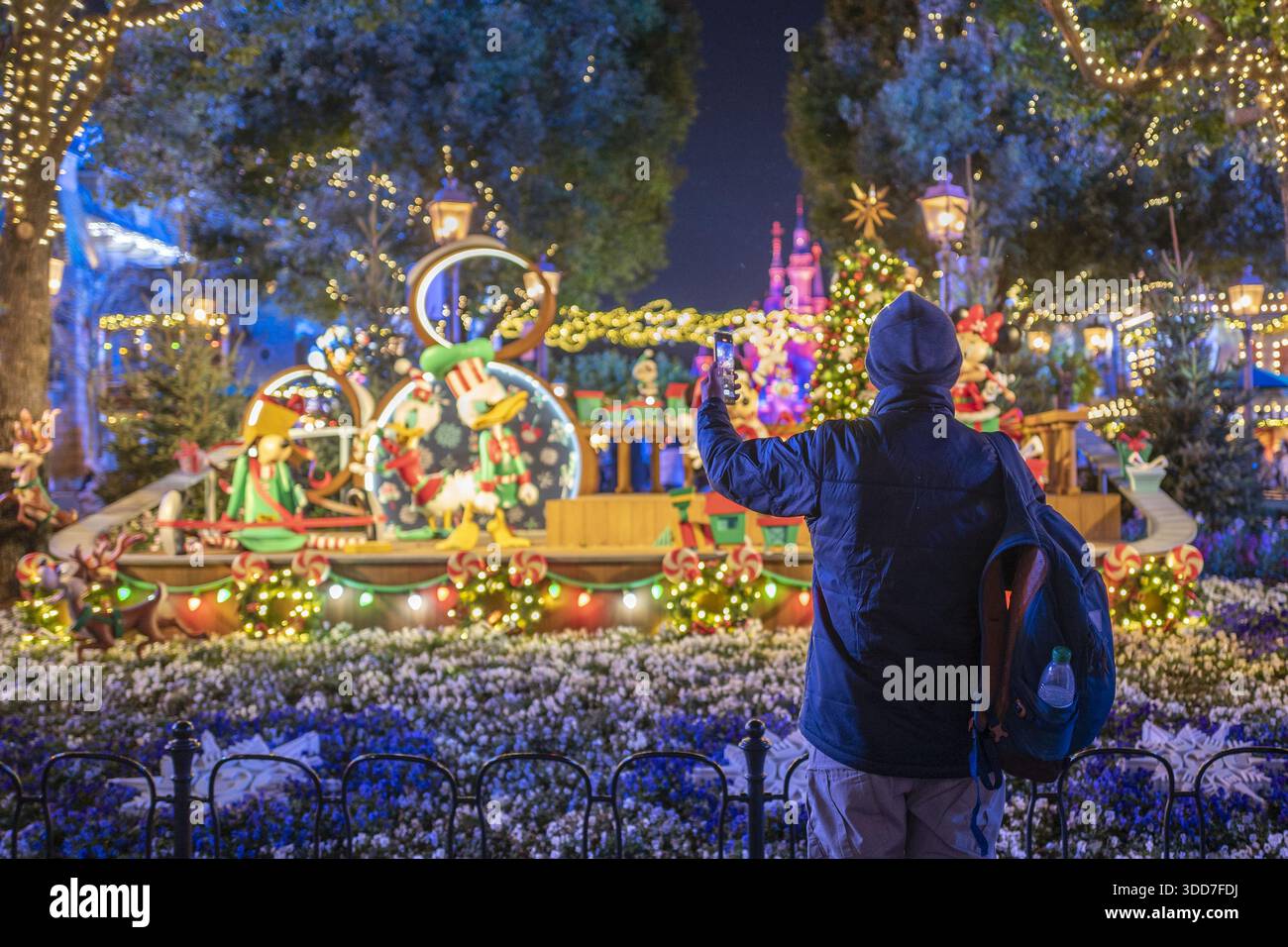 Visitors celebrate Christmas at Shanghai Disneyland, Shanghai, China ...