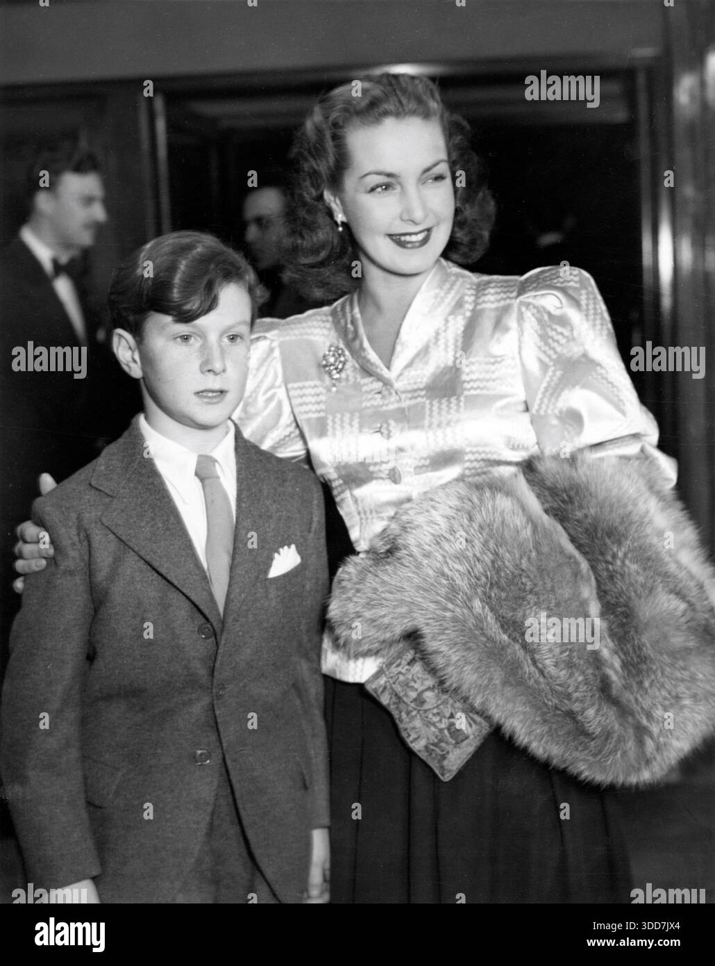 PATRICIA ROC and child actor CAVAN MALONE at the premiere at the ...
