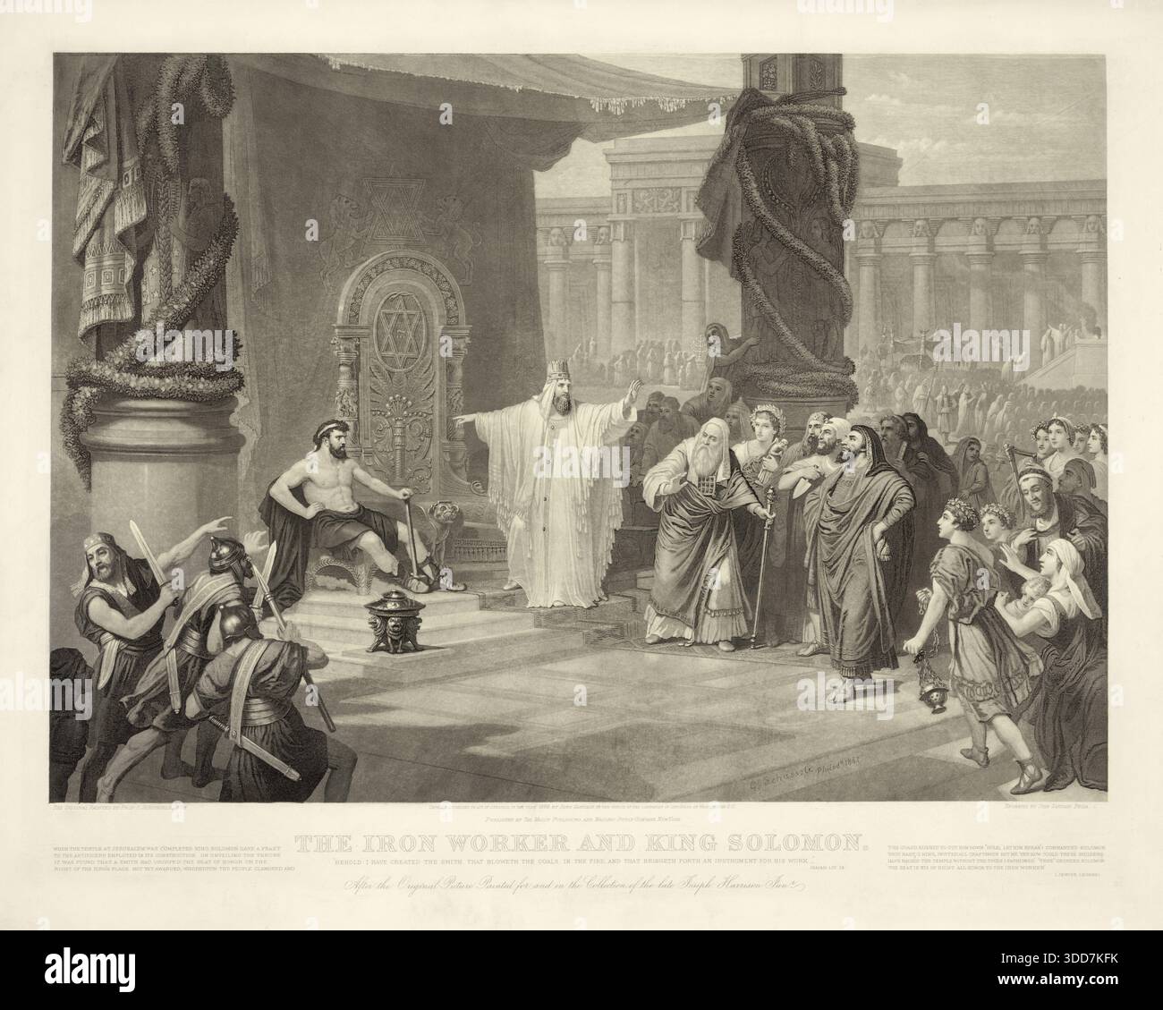 King Solomon and the Iron Worker, an allegorical artwork depicting ...