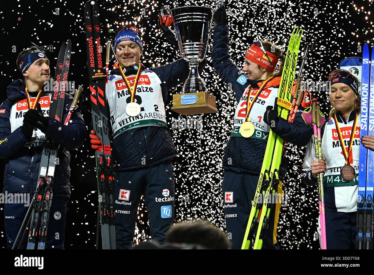 Siegerehrung Janina Hettich-Walz und Justus Strelow (beide Deutschland ...