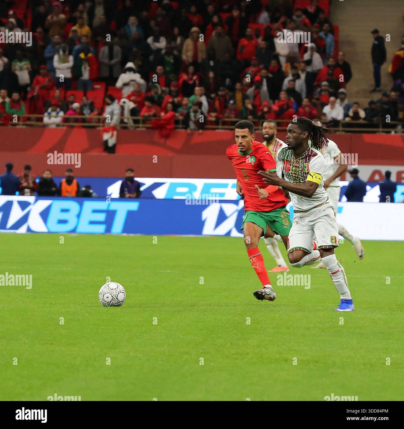 Azzeddine Ounahi of Morocco, Yves Bissouma of Mali during the AFCON ...