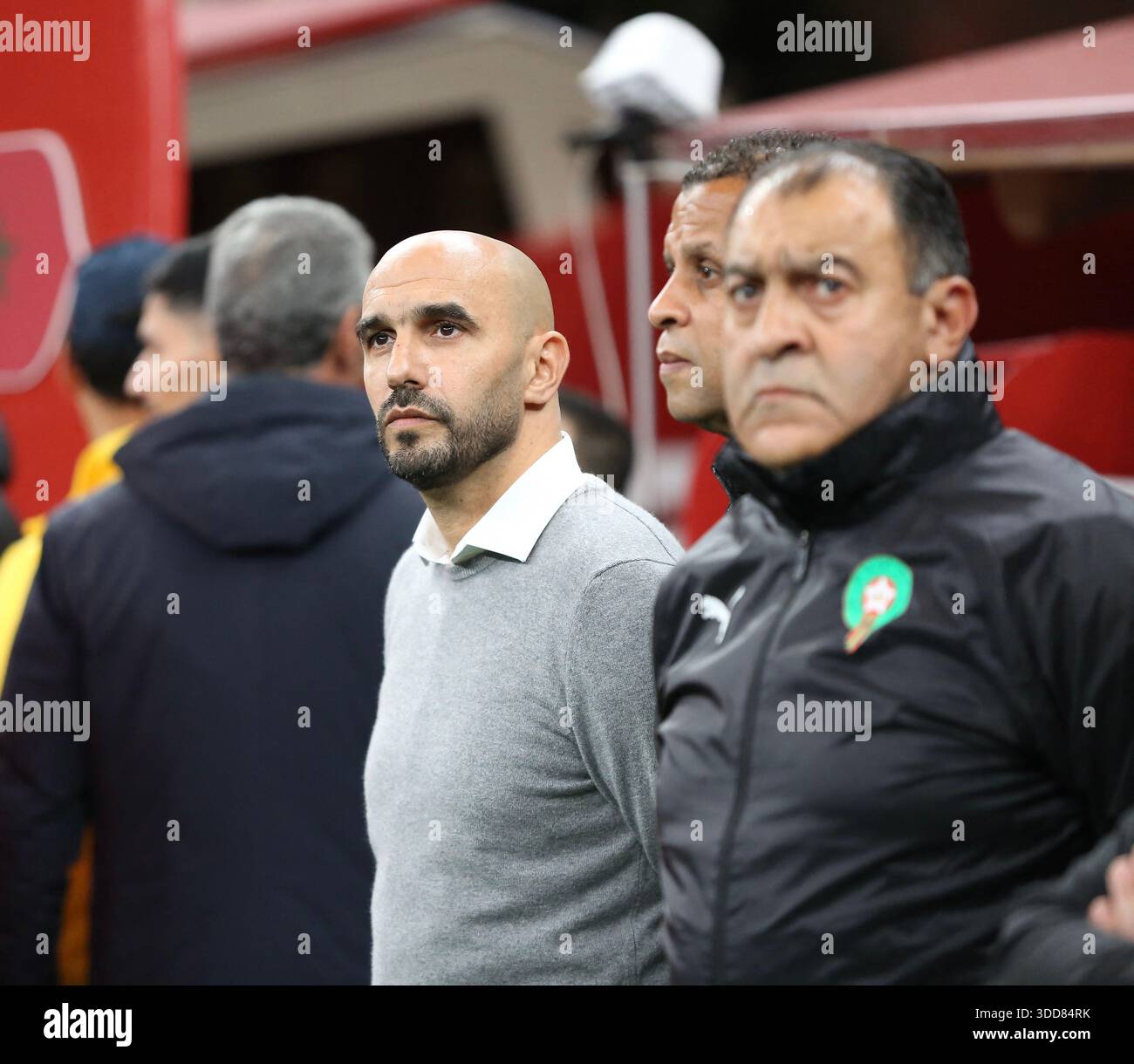 Walid Regragui during the AFCON Group A match between Morocco and Mali ...