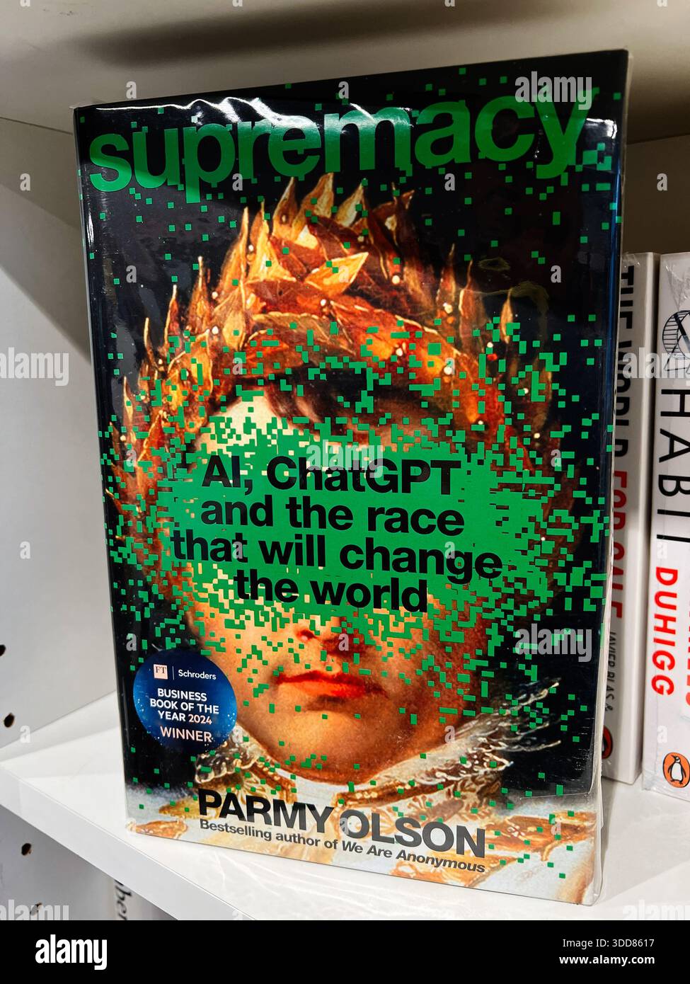 London, UK - December 12, 2025: Book cover featuring Parmy Olson's ...